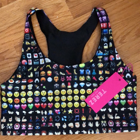 Terez | Tops | Terez Emoji Sports Bra | Poshmark